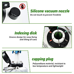 U.S.SOLID 3L Liquid Nitrogen Container LN2 Tank Cryogenic Dewar Semen Flask with Straps 6 Canisters Carry Bag