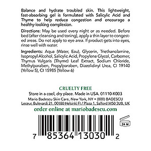 Mario Badescu Anti Acne Serum for Combination & Oily Skin | Clarifying Gel-Serum that Tackles Clogged Pores | Formulated with Salicylic Acid and Glycerin | 1 FL OZ