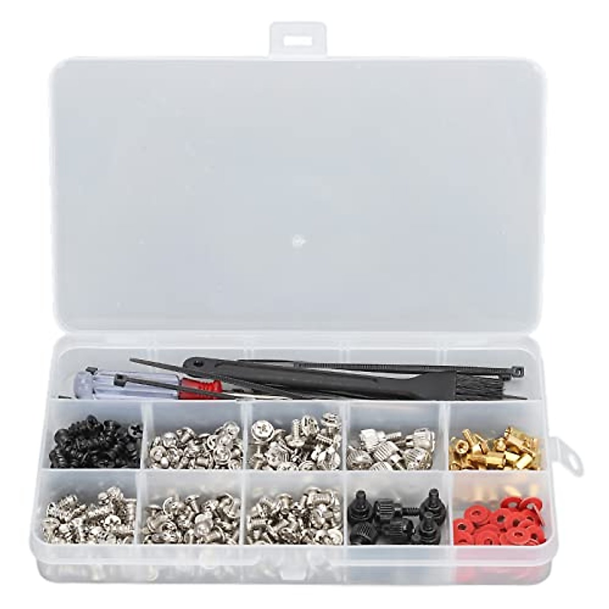 PC Screws Assortment, 362Pcs Various Sizes Washer Computer Screw Set for CPU Disk for Maintenance for Motherboard