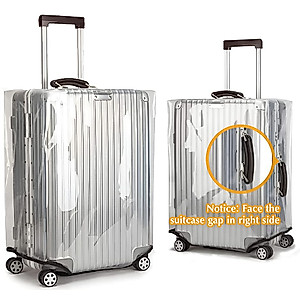 GigabitBest 28 Inch Clear PVC Suitcase Cover Protectors Suitcase Covers for Luggage Thickened suitcase protective cover for Wheeled Suitcase Suitable for 28"-29"
