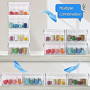 Padyrytu Diamond Painting Accessory Storage Box,44 Slots Independent Container Suitable for Diamond Art Beads and Rhinestone