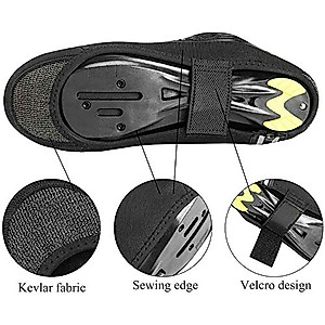 Cycling Shoe Covers Waterproof Cycling Shoe Covers, Thermal Warm Bike Overshoes with Reflective Strip, Waterproof Windproof Cycling Shoe-Covers for MTB Road Bike Booties Unisex (Size : L)