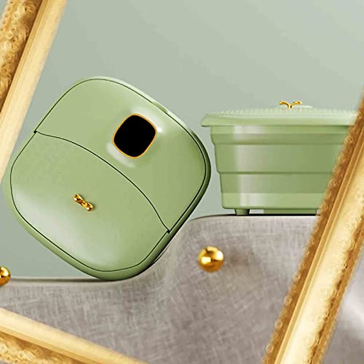 YEmirth Foldable Foot Bath Foot Bath Tool, Foot Bath Basin with Foot Massager, Help Sleep, Foot spa, Suitable for Family spa Pedicure, can Save Space[A1]