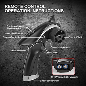 GoolRC RC Drift Car, 1:18 Scale Remote Control Car, 2.4GHz 4WD 30KM/H High Speed RC Racing Car with LED Light Strip for Adults and Kids