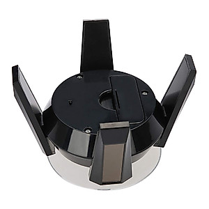 Jadpes Rotating Jewelry Display Stand, Solar 360 Degrees Rotating Turntable Display Stand with 4 LED Light Display Turntable for Display Jewelry Watch Collectibles Shop Display(#1)