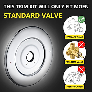 Chateau Collection Escutcheon Replacement for Moen 16090, for One-Handle Tub and Shower Faucets, Chrome