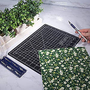 WA Portman Craft Knife Set & Craft Cutting Mat - 9x12 inch 2-sided Self-Healing Craft Cutting Board & 7pc Hobby Knife Set with 10 Extra Blades - Precision Knife with Blades & Hobby Cutting Mat Set