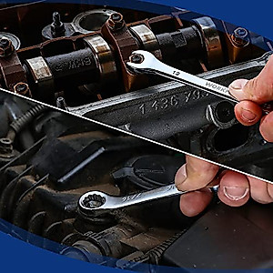 WORKPRO 32-Piece SAE & Metric Combination Wrench Set, 12 PT Regular and Stubby Wrenches set with Organizer Tray, Cr-V Steel Mirror Chrome Polished