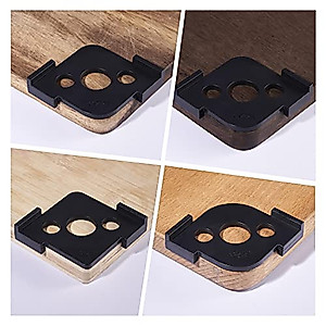 HERMIT TOOLS Pack of 4 Radius Jig Router Templates Corner Radius Routing Templates,Routing Rounded Corners Router Bit Templates for Woodworking Routing (8 Different Radius Set)