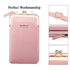 Small Crossbody Bags for Women Shoulder Handbags Clutch Mini Phone Purse Wallet with Adjustable Strap RFID Card Slots(Black)