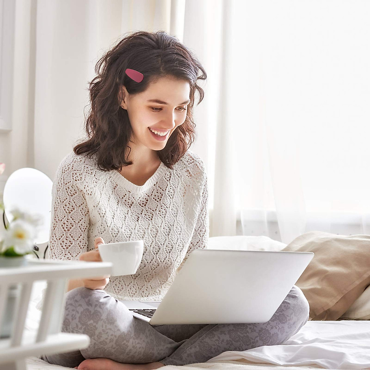 Boobeen 20 Pack Hair Clips - Acrylic Metal Snap Hair Clips for Women -Matte Hair Barrettes for Girls - Hairpins Fashion Accessories for Kids Teens Girls