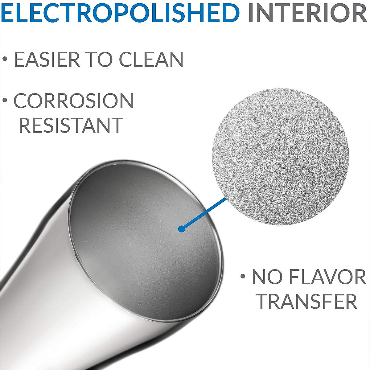 Cupture Double Walled Vacuum Insulated Pint Cup/Beer Mug - 16 oz (Chrome)