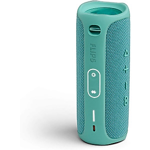 JBL Flip 5 Waterproof Portable Bluetooth Speaker for Travel, Outdoor and Home - Wireless Stereo-Pairing - includes Microfiber Cleaning Cloth - Teal