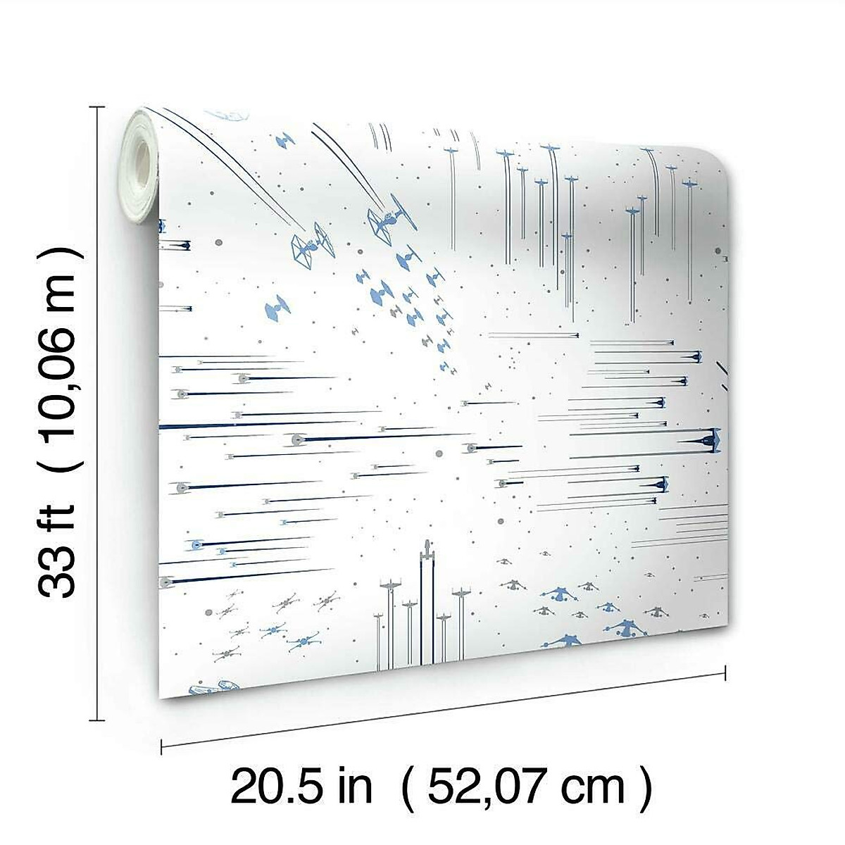 RoomMates RMK11801WP Star Wars: Galactic Battles RMK1180, Blue