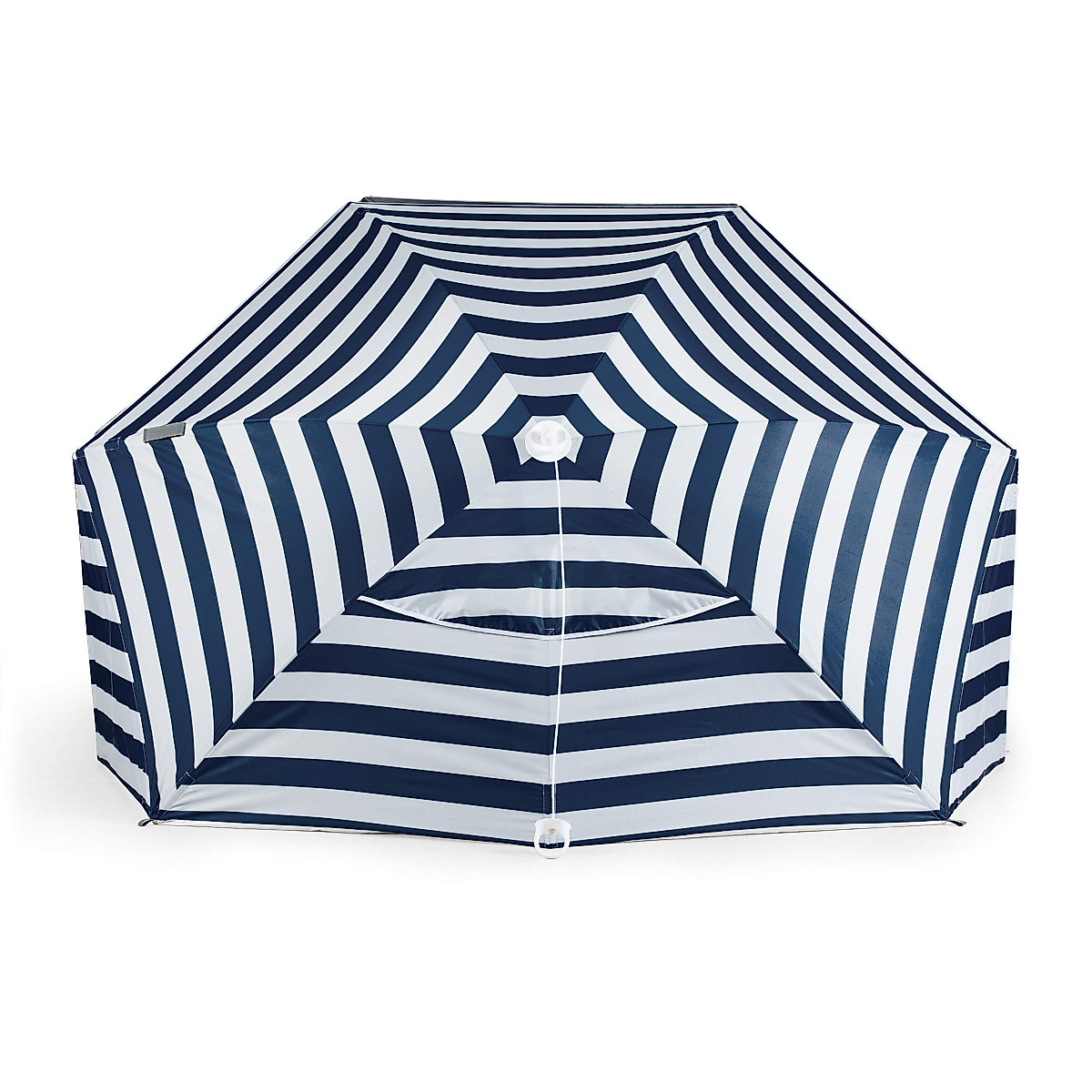 ONIVA - a Picnic Time brand Brolly Beach Umbrella Tent, (Navy Blue & White Stripe),One Size