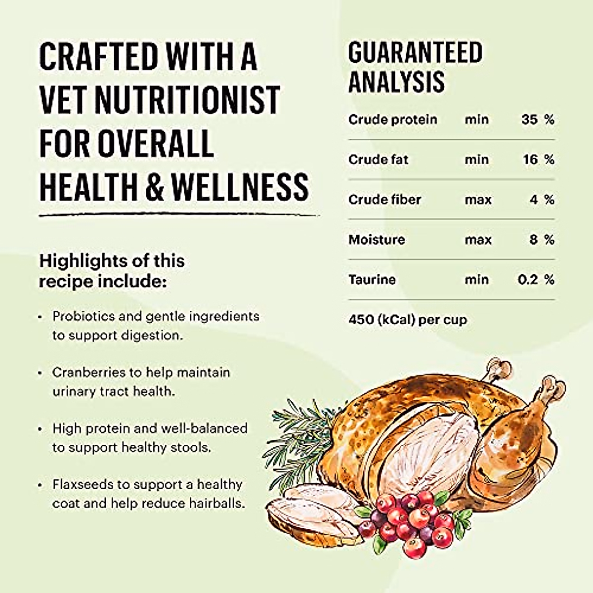 The Honest Kitchen Whole Food Clusters Grain Free Chicken Dry Cat Food, 4 lb Bag