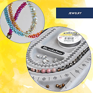 19 Strand Stainless Steel Bead Stringing Wire.015 in (0.38 mm), Satin Silver, 30 ft (9.2 m)