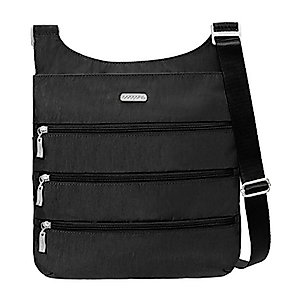 Baggallini Big Zipper Travel Crossbody Bag, Black, One Size