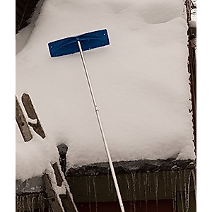 Avalanche! Snow Roof Rake, Easy Snow Removal from Roof, Prevents Ice Dams, Quick Assembly, 24” Wide Head, 20’ Reach, Built-In Wheels Prevent Damage, Made in the USA, SRD20