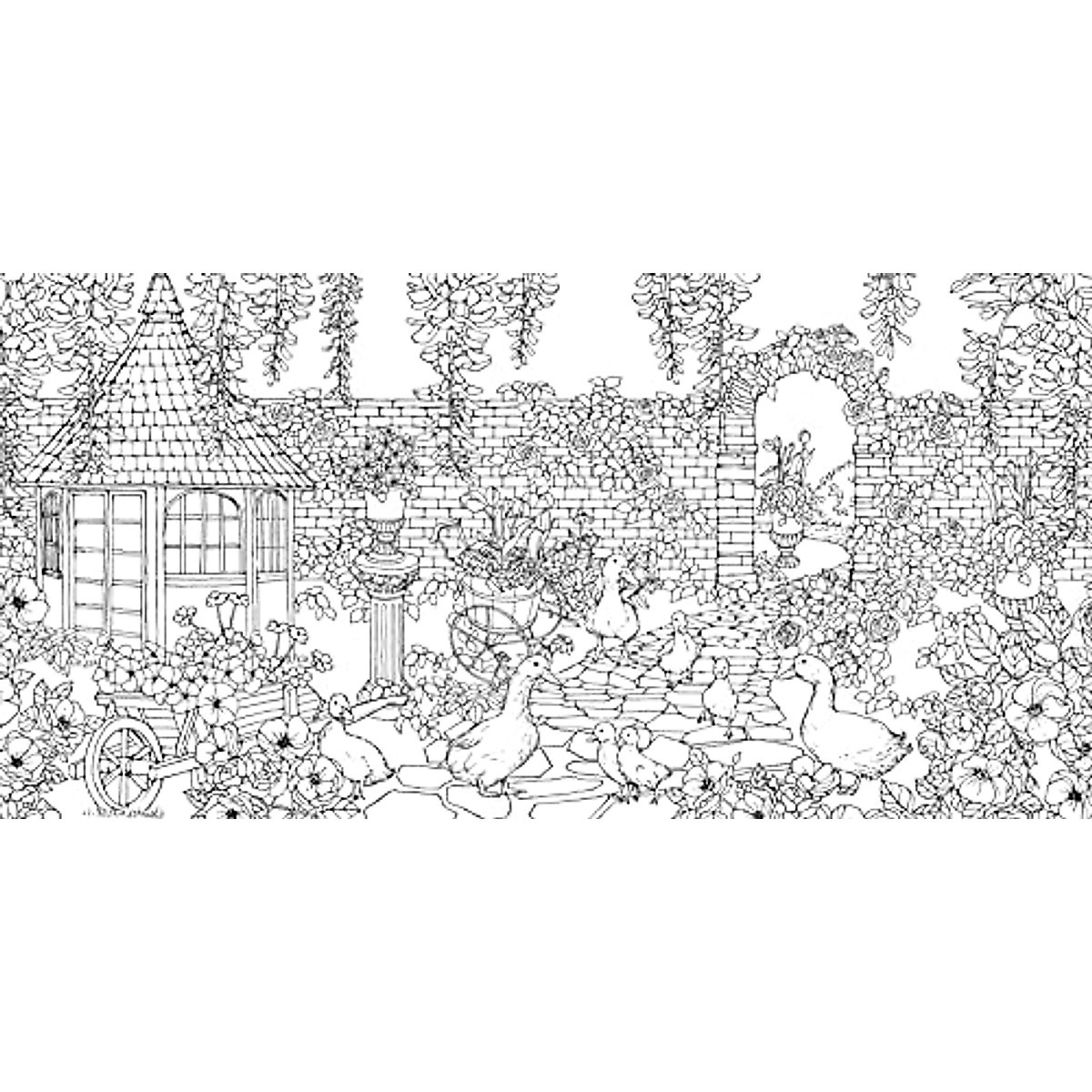 Garden of Fairytale Animals: A Curious Collection of Creatures to Color (Design Originals) Adult Coloring Book with 66 Line Art Designs of a Magical Garden and Whimsical Animals in a Charming Setting