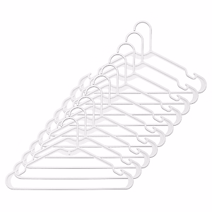 Whitmor Hanger Plastic WHTE 10PK