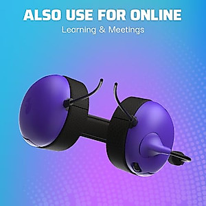 PDP AIRLITE Wired Headset, Officially Licensed Sony PlayStation 5, PlayStation 4, PS5/PS4/PS3/PC, Lightweight Durable Headphones, 3.5mm audio jack, Noise-canceling Flip-to-Mute Mic, Ultraviolet Purple