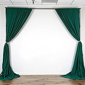BalsaCircle 10 ft x 10 ft Hunter Green Polyester Photography Backdrop Drapes Curtains Panels - Wedding Decorations Home Party Reception Supplies