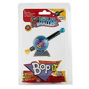 World's Smallest Bop It! The Classic Game of Bop It, Twist It, Pull It in Miniature Size. Travel Electronic Game. Play Solo or with Multiple Players
