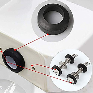 Toilet Bolts,Toilet Tank to Bowl Bolt Kits with Rubber washers and Wing Nuts Stainless Steel Toilet seat Screws,Toilet Tank Heavy Duty Bolt 2 3/4" x 5/16" (M70 x 8) 2 Pack