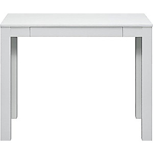 Ameriwood Home Parsons Desk with Drawer, Black & Parsons Desk with Drawer, White