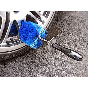 EZ Detail Big and Little Brush Combo - Wheel Rim Cleaner for Cars, Bike, Trucks, Motorcycle, and Other Vehicles - Non-Scratch Auto Detailing Tool, Easily Reaches Nook and Crannies