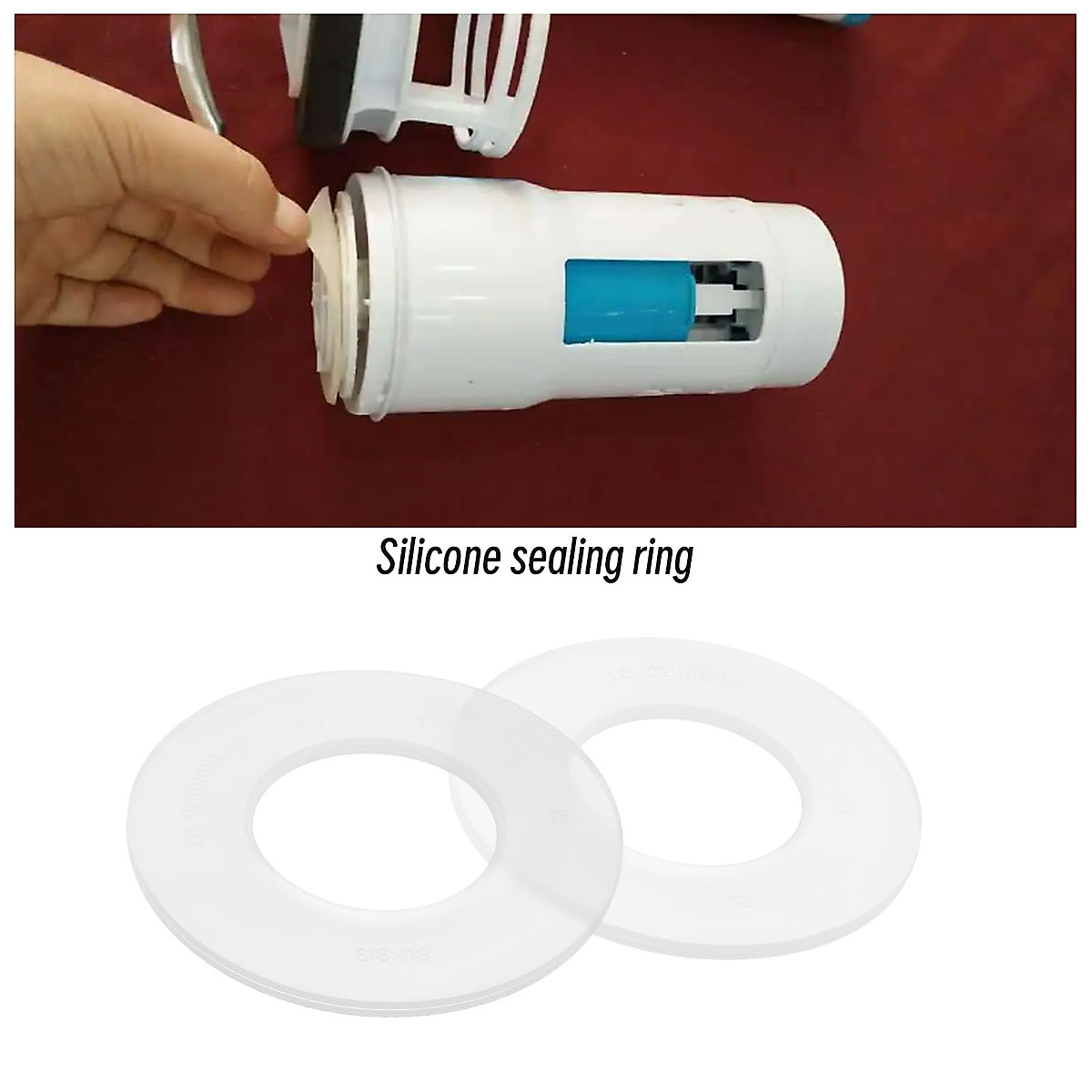 Create idea 5Pcs Toilet Flush Valve Seal Ring Replacement 816.418.00.1 Compatible with Geberit Flush Valves Flush Valve Base Sealing Washer Silicone