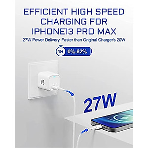 USB C Wall Charger 30W, Aergiatech PD PPS GaN USB C Power Adapter, Type C Fast Charging Block for iPhone 13 Pro Max/13/12 Pro Max, Pixel 6Pro/6, iPad Pro, MacBook Air, Galaxy S22+/S22 Ultra, White