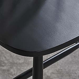 Christopher Knight Home Declan Farmhouse Cottage High Back Spindled Rubberwood Dining Chairs, 2-Pcs Set, Black