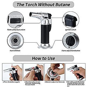 Fkamz Whiskey Smoker Kit with Torch, Cocktail Smoker Kit Gifts for Men, Bourbon Smoker Kit with 6 Flavors Wood Chips Old Fashioned Drink Smoker Infuser Kit - Gift for Whiskey Lovers, Dad, Husband, Men (Butane Not Included)