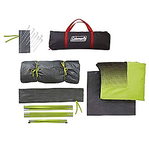 Coleman Dark Room Sundome Camping Tent, 4/6 Person Tent Blocks 90% of Sunlight and Keeps Inside Cool, Lightweight Tent for Camping Includes Rainfly, Carry Bag, and Easy Setup