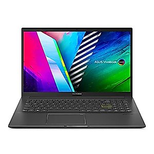 ASUS VivoBook 15 OLED K513 Thin & Light Laptop, 15.6 OLED Display, Intel i5-1135G7 CPU, NVIDIA GeForce MX350 GPU, 8GB RAM, 512GB PCIe SSD, Fingerprint Reader, Windows 10 Home, Indie Black, K513EQ-PB56