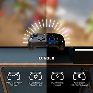 GameSir T4 Mini Wireless Game Controller for Windows PC, Android, iPhone, iPad, Switch - Dual Vibration, Bluetooth 5.0