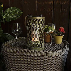 Alpine Corporation QLP1350SLR-HH-TM Alpine Metal Solar Lantern, Gray