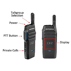 2 TLK100 Wave Using 4G LTE/WiFi Two Way Radio with Nationwide Coverage - Monthly Service Fee Required by Motorola Solutions