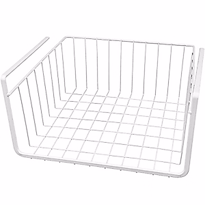 Southern Homewares White Wire Under Shelf Storage Organization Basket 11-Inch