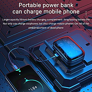 Bluetooth Headset Wireless Bluetooth Earpiece V5.2 Hands-Free Earphones with Built-in Mic for Driving/Business/Office/Game