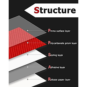 Dynta Reflective Tape Dot 2Inch x 300Feet Reflector DOT-C2 Safety Waterproof Adhesive Conspicuity Red and White Tape for Trailer, Trucks, Cars,Yachting,Outdoor 2 Rolls (2Inch x 150Feet)