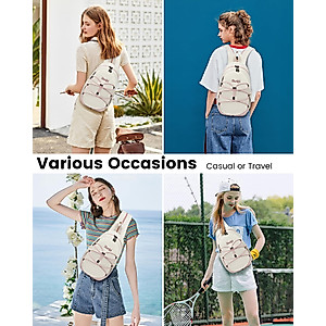 Sucipi Crossbody Sling Bag for Women Convertible Hiking Backpack Trendy Shoulder Bag Chest Bag Lightweight Belt Bag Mini Backpack for Travel Sport