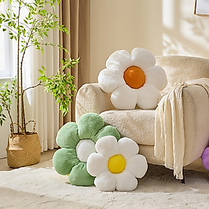 CANGHI Flower Pillows Flower Shaped Throw Pillow Cute Daisy Flower Pillows Flower Seating Cushions for Adults Kids Home Bedroom Sofa Chair Couch Decor (Pink, 15.74 inch)