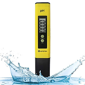 KETOTEK Digital PH Meter, PH Meter with ATC, Water PH Test Meter with 0.00-16.00ph Measure Range for Drinking Water, Hydroponics, Aquariums, Swimming Pools. High Accuracy 0.01 PH Pen Tester…
