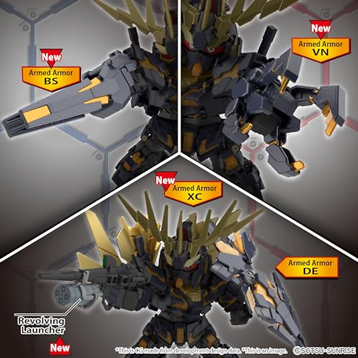 Bandai Hobby - Gundam UC - #19 Unicorn Gundam 02 Banshee (Destroy Mode) & Banshee Norn Parts Set, Bandai Spirits SDCS Model Kit