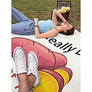 I Really Love Sweet Potato Pink Toddlers Flannel Blanket Fleece Cozy Throws Soft Blankets for Wedding Birthday Valentines Halloween Couch Beding Picnic-40“x30 XSmall for Pets