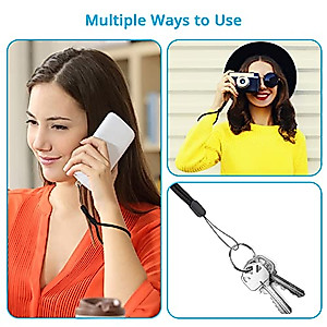 cobee Hand Wrist Strap Lanyard with Tether Patch, 6 Pcs Adjustable Nylon Wrist Straps with 6 Pcs Transparent Phone Pads Cell Phone Lanyard Strap Holder Hand Straps for Mobile Phone Camera Key Wallet