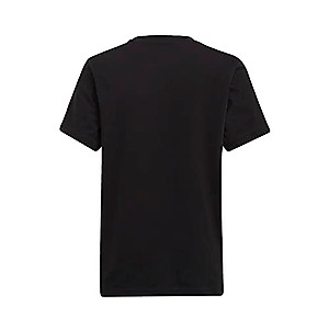 adidas Boys' Soccer Logo Tee, Black, X-Large